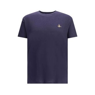 Vivienne Westwood Homme, Tops, Bleu, Taille: S Orb Logo T-Shirt