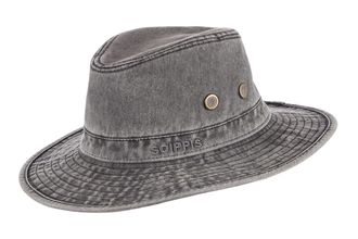 Scippis Sonora Baumwollhut, Sonnenhut, Regenhut, Anglerhut, Freizeithut (as3, Alpha, l, x_l, schwarz)