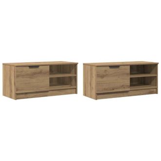 vidaXL Vidaxl - Meubles tv 2 pcs ch&ecirc;ne artisanal 80x35x36,5cm bois ding&eacute;nierie