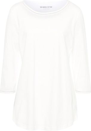 Peter Hahn Rundhals-Shirt Ditte Green Cotton weiss