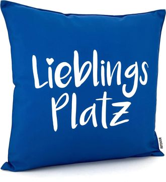 Heimtexland Outdoorkissen 45x45 Dekokissen Outdoor Garten Lounge Deko Kissen Typ839 Lieblingsplatz Blau