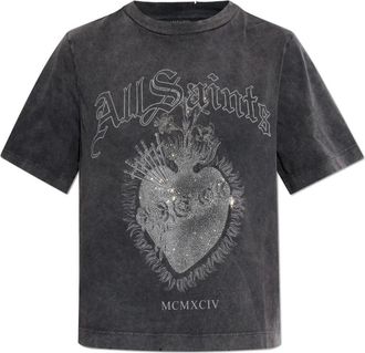 AllSaints Femme, Tops, Gris, Taille: 38 FR T-Chemises