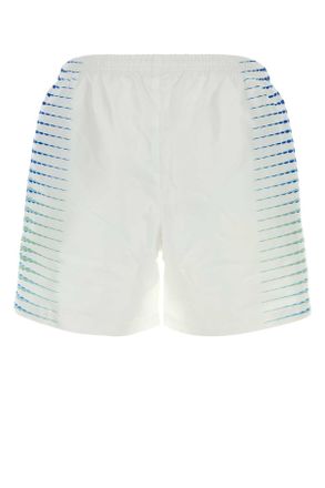 Casablanca Mens White Polyester Swimming Shorts Dots Costumi Da Bagno Swimwear