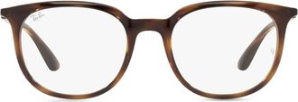 Ray-Ban Brille mit rundem Gestell - Braun