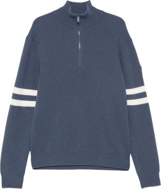 Canada Goose Pull zipp&eacute; en maille ray&eacute;e Mckinney - Homme - Pulls - Bleu - Taille: M