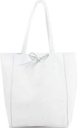 Generic Grand sac à main en cuir italien uni pour femme et fille, sacoche à bandoulière 8102, blanc, Large