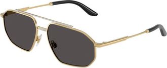 Dolce & Gabbana Homme, Accessoires, Jaune, Taille: 59 MM Dg2328 Aviator Lunettes de soleil