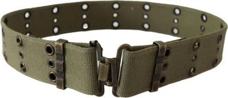 Ermanno Scervino Femme, Accessoires, Vert, Taille: ONE Size Canvas Belt Military Style Antique Buckle