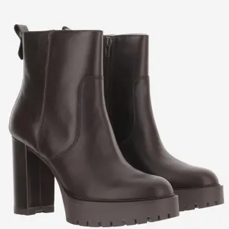 Pinko Womens Ankle Boots Clara 01 Dark Brown Leather Upper: Cow