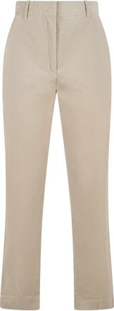 Moorer Pantalon Sabry taille haute - Femme - Pantalons - Beige - Taille: 36 FR