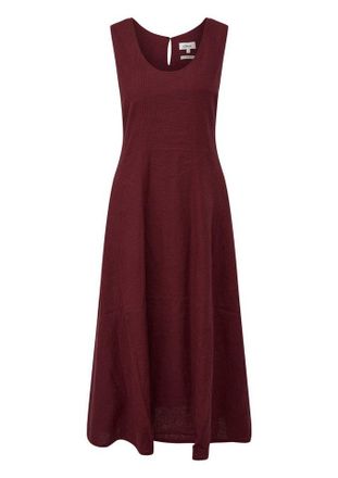 s.Oliver Midikleid Kleid Midi-Kleid aus Leinenmix