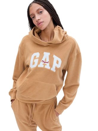 GAP Damen Logo Microfleece Hoodie Hooded Sweatshirt, Deerfield, S