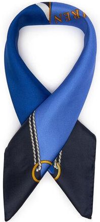 Lauren Ralph Lauren Seidentuch Colour-Blocked Anchor-Crest 454P09785003 Blau