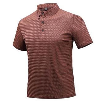 Generic Polo pour homme - Chemise classique pour homme pour le travail, le d&eacute;contract&eacute; et le quotidien, rouge, XXL