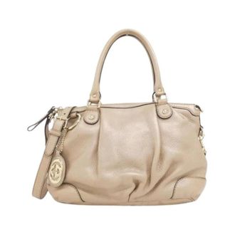 Gucci Sac &agrave; main vintage doccasion - Femme - Pre-owned - Beige - Taille: ONE Size