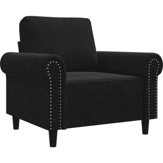 vidaXL Sessel Schwarz 60 cm Samt Vidaxl