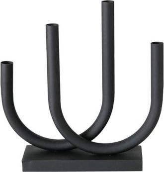 Boltze Boltze Kerzenleuchter Tonis (Kerzenhalter in schwarz, Eisen pulverbeschichtet, Kerzenständer 33 x 9 x 34 cm Sonderform) 2038681