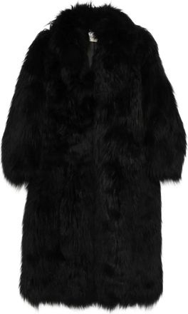 Blumarine manteau en fourrure - Noir