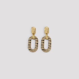 Roberto Cavalli Ohrringe - Zebra Pattern Clip-On Earrings - Gr. unisize - in Gold - f&uuml;r Damen