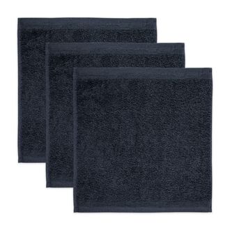 M&ouml;ve Superwuschel Seiftuch 30 x 30 cm aus 100% Baumwolle, dark grey 3er Set