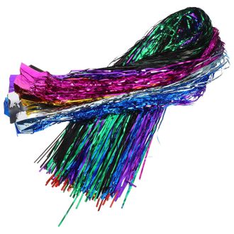 OSALADI Weihnachtsbaum Lametta Girlande 18cm X 1m Aluminiumfolie Mehrfarbig Schimmernde Lametta Fransen f&uuml;r Weihnachtsdeko Selbstgemacht Party und Haarschmuck