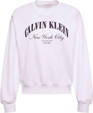 Calvin Klein Pull imprim&eacute; &agrave; col rond en coton