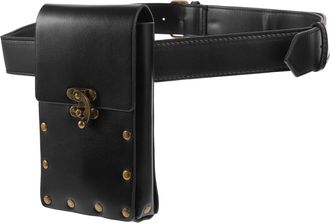 Hemobllo Vintage Punk Bauchtasche Damen Outdoor H&uuml;fttasche aus Kunstleder Kleine G&uuml;rteltasche mit Retro Design f&uuml;r Reisen und Alltag