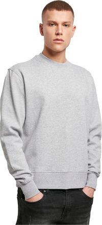 Build Your Brand Premium Oversize Crewneck, Heather Grey, S