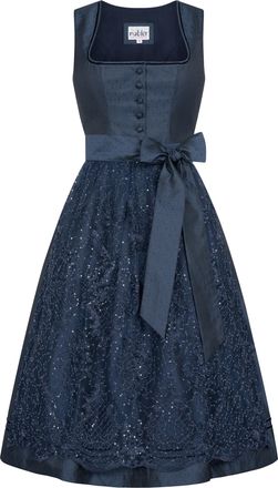 N&uuml;bler Dirndl N&Uuml;BLER Midi Dirndl Kerala, Damen, Gr. 36, EURO, blau, Obermaterial: 100% Polyester PES., Kleider, Topseller