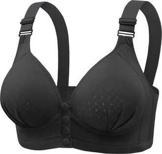 Generic Corsages et bustiers pour femmes Bralettes sans couture, col en V doux, respirant, rembourr&eacute;, couverture compl&egrave;te, soutien-gorge quotidien, Noir, 3XL