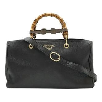 Gucci Pre-owned Sac Shopper Bambou Moyen en Cuir - Femme - Pre-owned - Noir - Taille: ONE Size