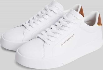 Tommy Hilfiger Sneaker aus Leder-Mix mit Label-Details