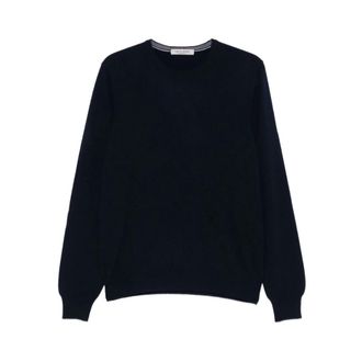 La Fileria Kaschmir Rundhals Pullover - - Knitwear - Herren - Blau - 3XL