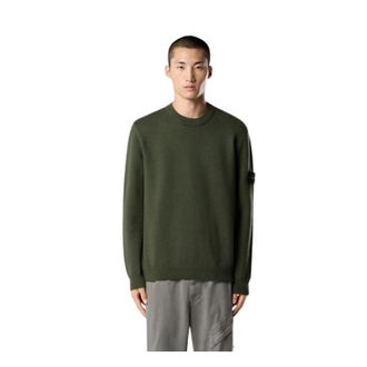Stone Island Rundhals-Strickware - - Knitwear - Herren - Gr&uuml;n - M