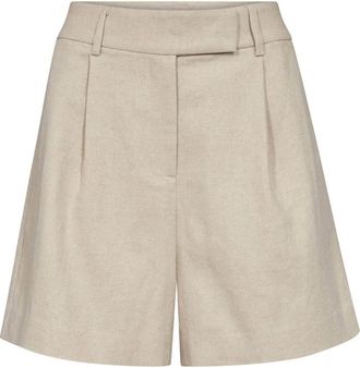 Co'Couture Femme, Shorts, Beige, Taille: 38 FR Volacc Crop Pleat Shorts