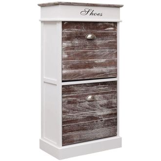 vidaXL Vidaxl - Armoire &agrave; chaussures Marron 50 x 28 x 98 cm Bois de Paulownia