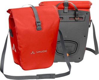 Vaude Fahrradtaschen für Gepäckträger Aqua Back 2x24L in rot 2 x Hinterradtaschen wasserdicht, Fahrrad Gepäckträgertasche hinten, einfache Befestigung - Mad