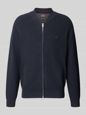 Fynch-Hatton Strickjacke mit Zweiwege-Rei&szlig;verschluss und Label-Stitching