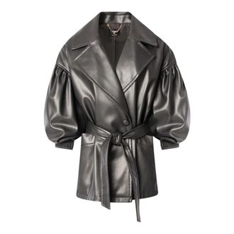 Fracomina Regular Kunstlederjacke - - Jackets - Damen - Schwarzk - S
