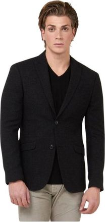 Gas Gas, Homme, Vestes, Noir, Taille: L Blazer Classique en Polyester