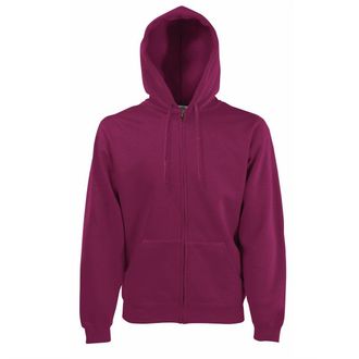 Fruit Of The Loom Premium Hooded Sweat-Jacket 1er Pack, Farbe:Burgundy;Gr&ouml;&szlig;e:2XL