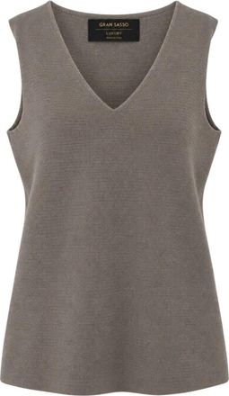 Gran Sasso V-Ausschnitt Strickware - - Knitwear - Damen - Grau - S
