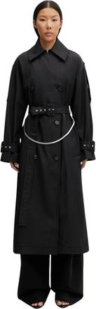 Sportmax Femme, Manteaux, Noir, Taille: 40 FR Gocce Trench Coat