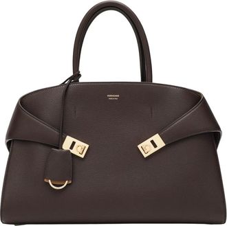 Ferragamo Femme, Sacs, Brun, Taille: ONE Size Iconic Top Handle