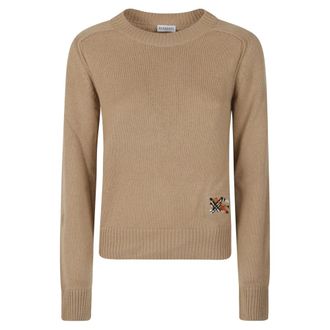 Burberry Femme, Pulls, Brun, Taille: 38 FR Janelle Tricot Col Rond