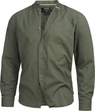 Indicode Herren INRaffi Hemd mit Brust-Tasche aus 70% Baumwolle | Herrenhemd f&uuml;r M&auml;nner Army, XXL