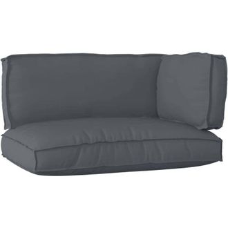 vidaXL Set de coussins de palette 3 pcs Anthracite 120 x 80 x 12 cm Vidaxl
