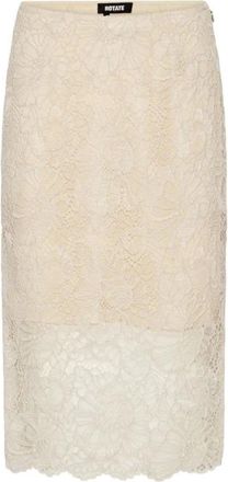 Rotate Rotate Birger Christensen, Femme, Jupes, Beige, Taille: 36 FR Midi Skirts