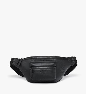 MCM Fursten G&uuml;rteltasche aus Leder mit Maxi-Monogramm