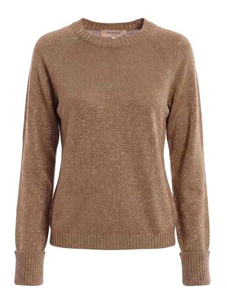 Twinset Rundhalspullover - Braun
